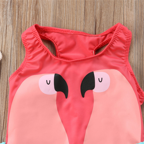 Swim | Parrot Girls Pink Ruffle One Piece Swimsuit | Poshmark